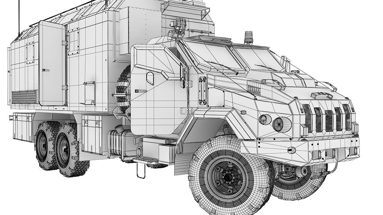 Command military vehicle 3D model rigged | CGTrader