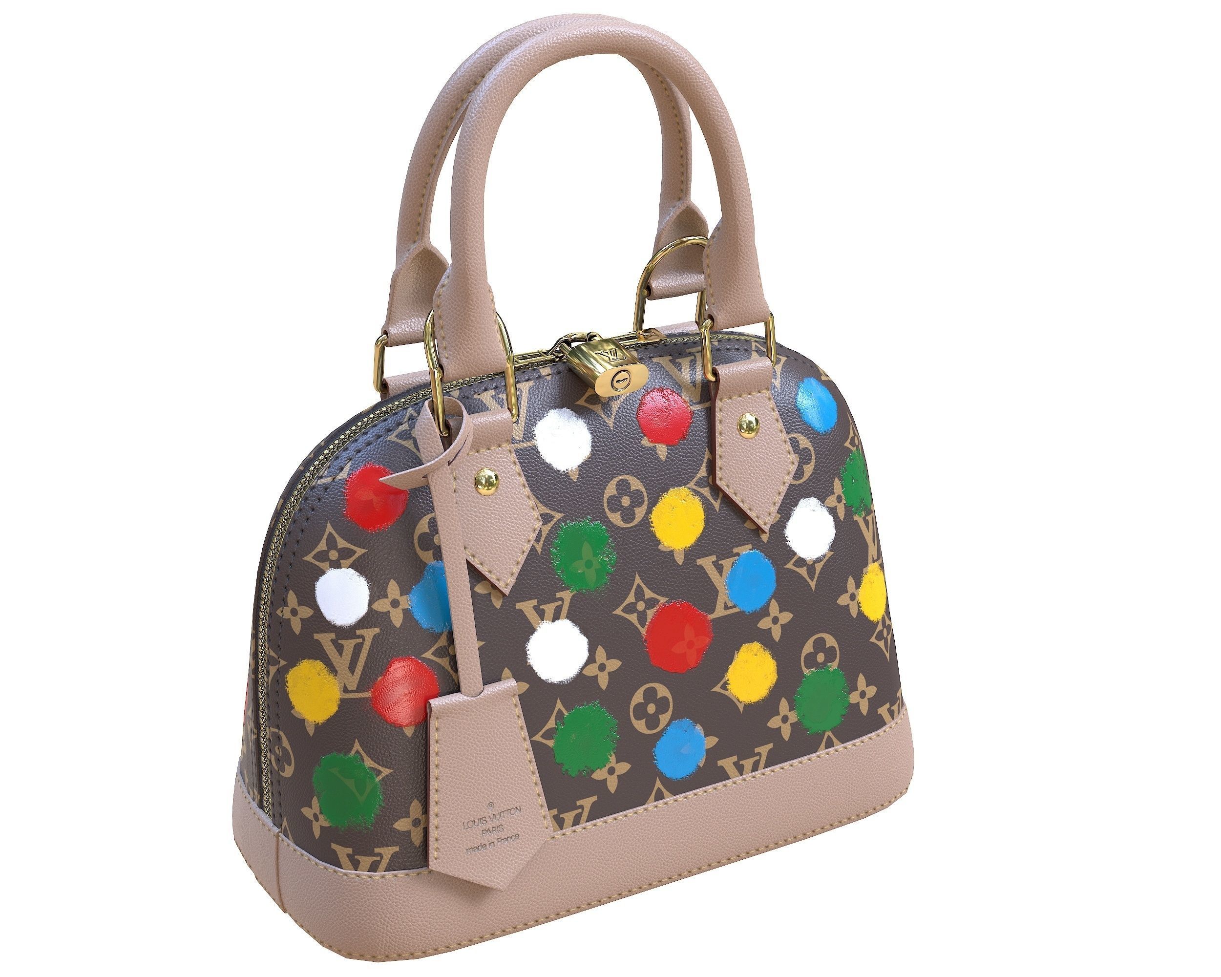 3D model Louis Vuitton Alma Bags Yayoi Kusama VR / AR / low-poly | CGTrader