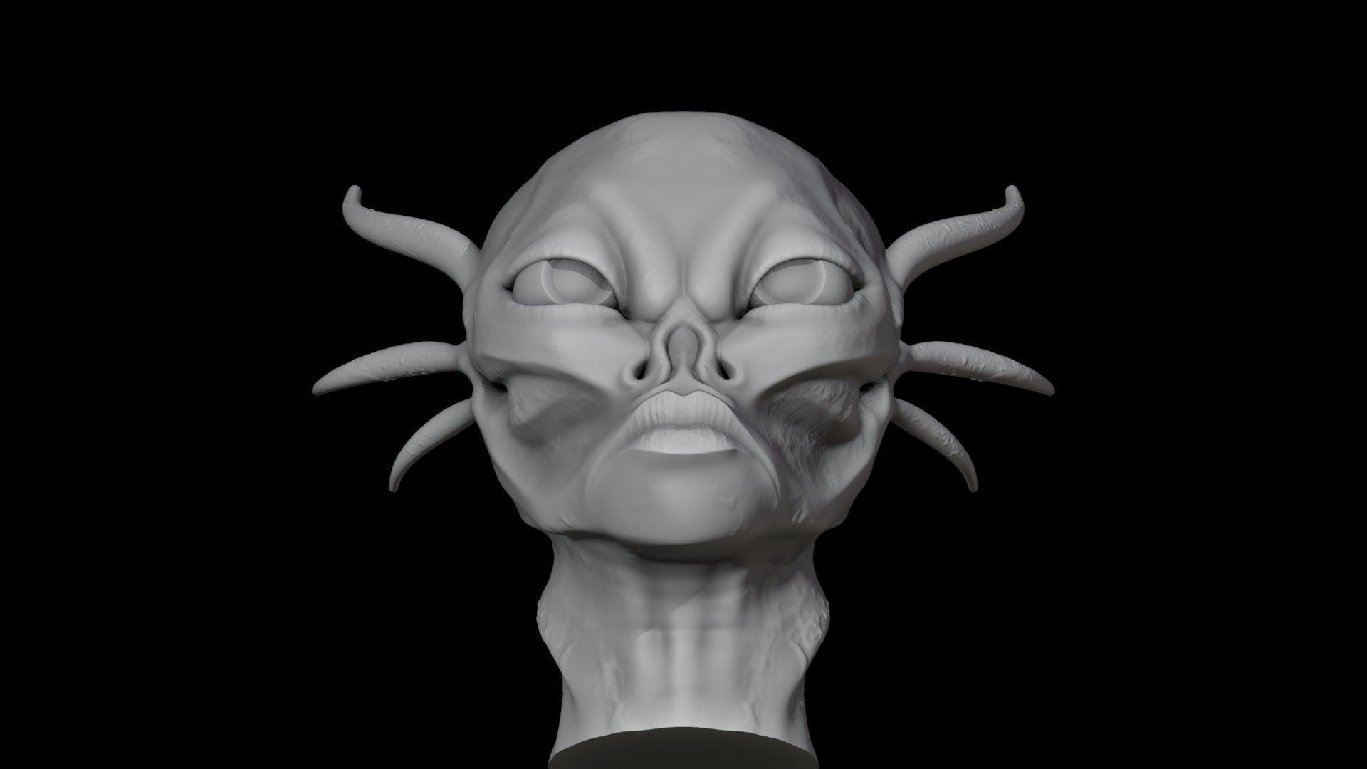 Woman Creature Head Sculpt Base Mesh 3D model 3D printable | CGTrader