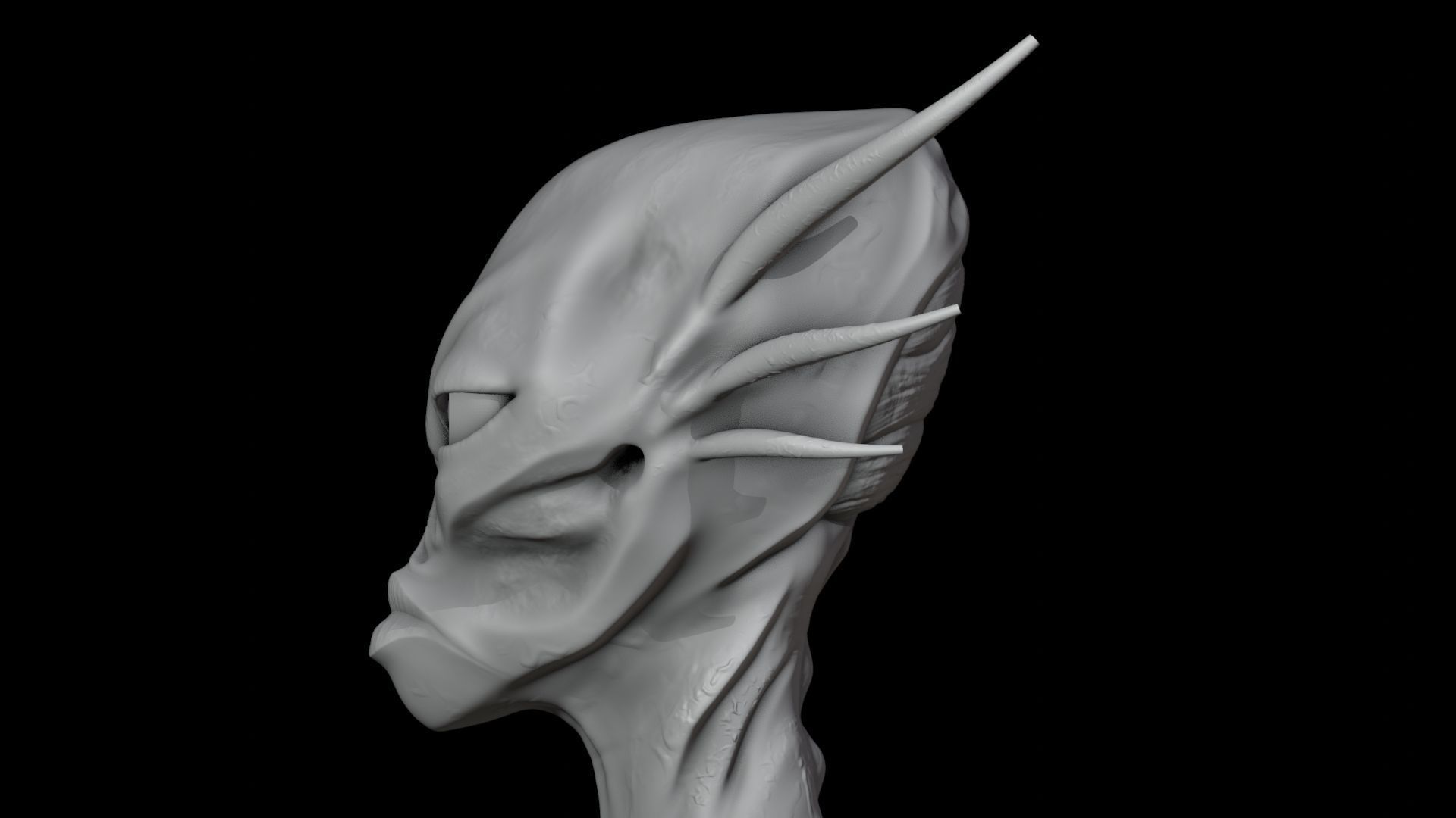 Woman Creature Head Sculpt Base Mesh 3D model 3D printable | CGTrader