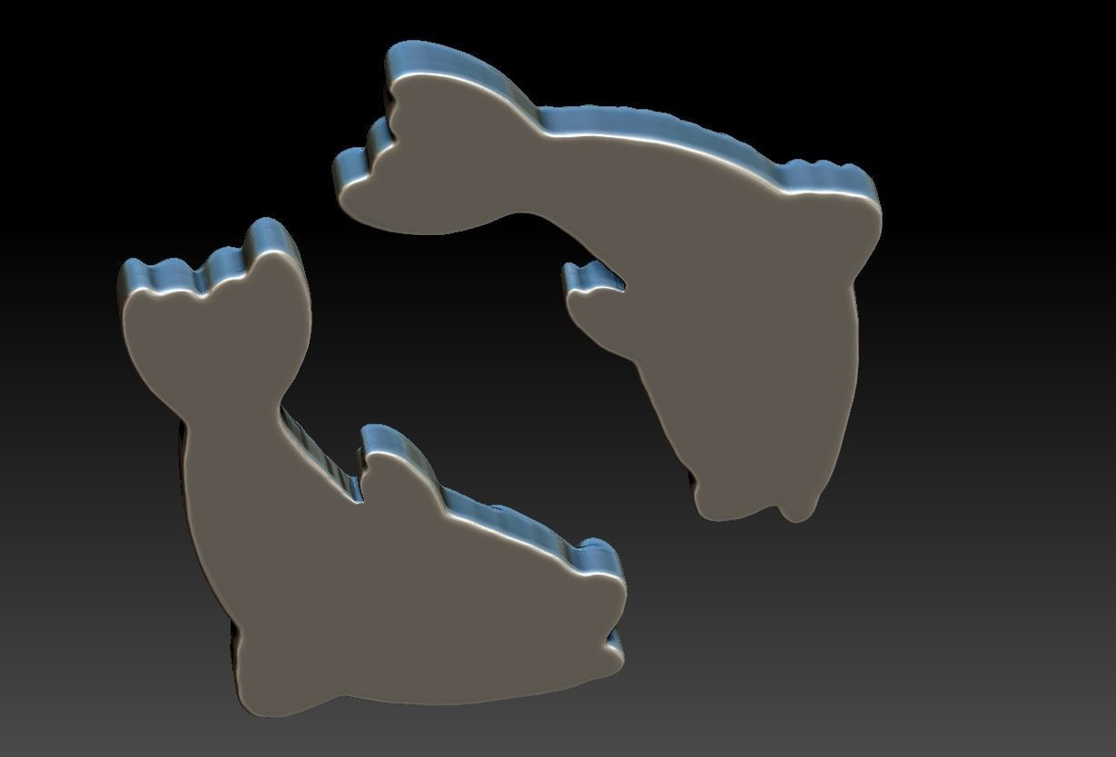 Zodiac Fish - Relief 3D model 3D printable | CGTrader
