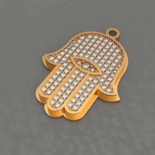 Hamsa hand pendant - Mano hamsa 3D model | CGTrader