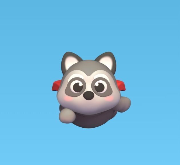 Super Raccoon 3D model 3D printable | CGTrader