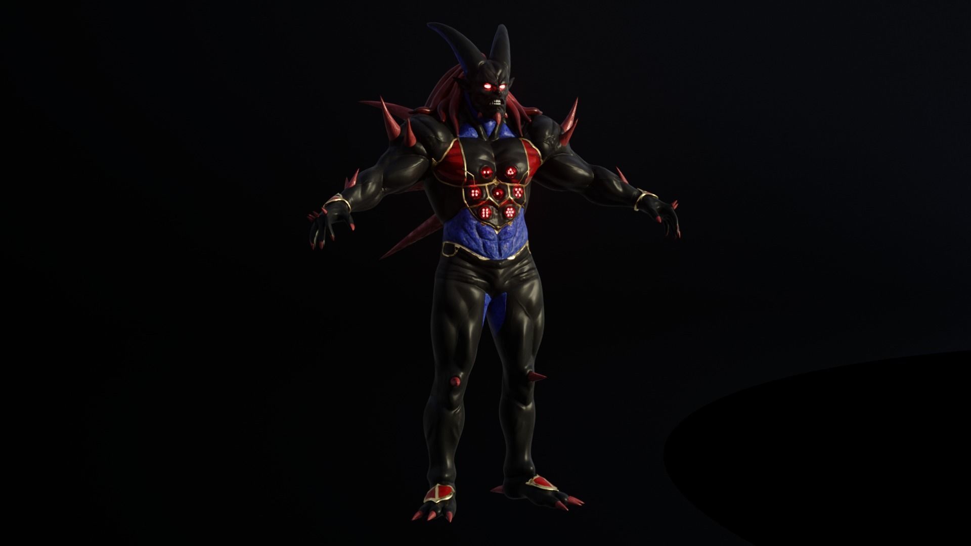 3D model Transcended Demon God Xeno Omega Shenron VR / AR / low-poly ...