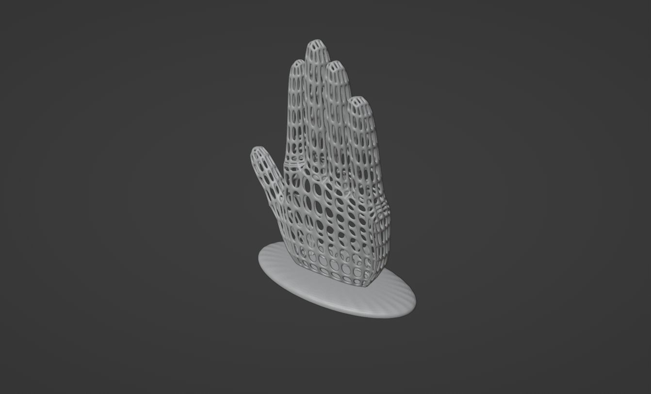 Hand wireframe 3D model 3D printable | CGTrader