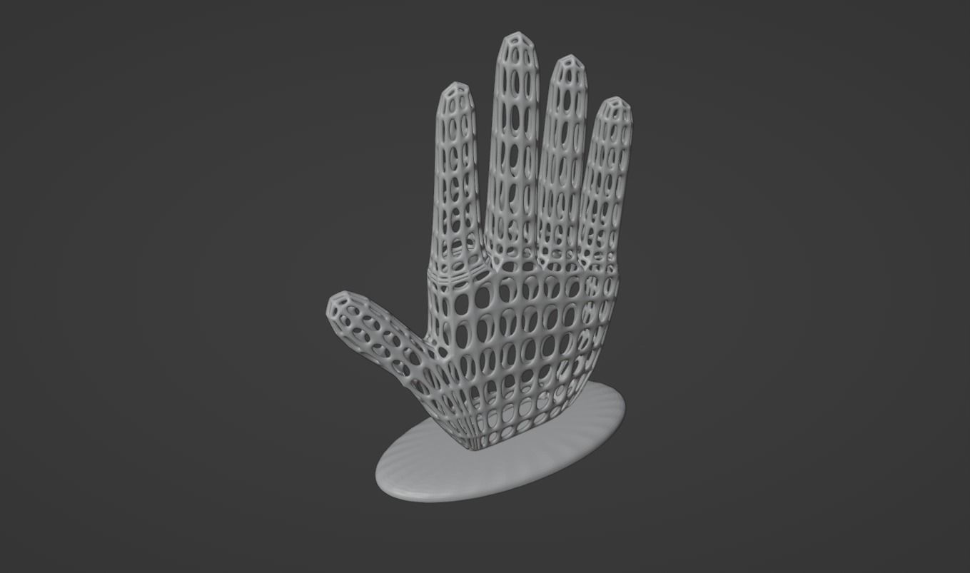 Hand wireframe 3D model 3D printable | CGTrader