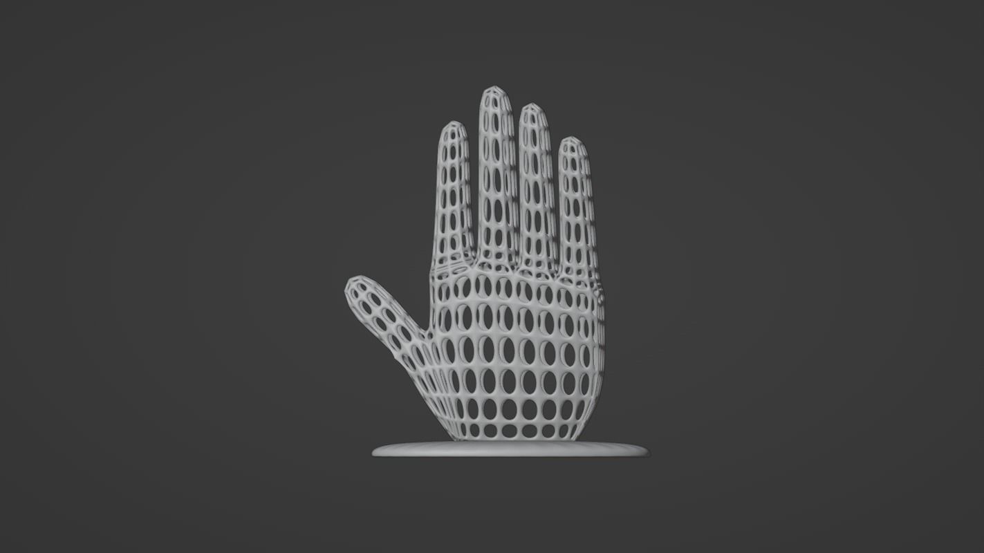 Hand wireframe 3D model 3D printable | CGTrader
