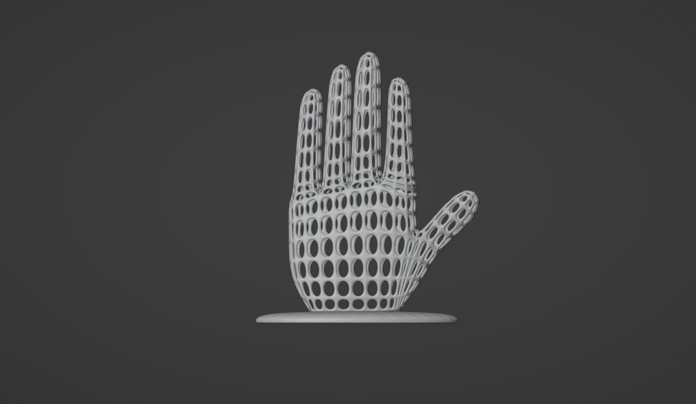 Hand wireframe 3D model 3D printable | CGTrader