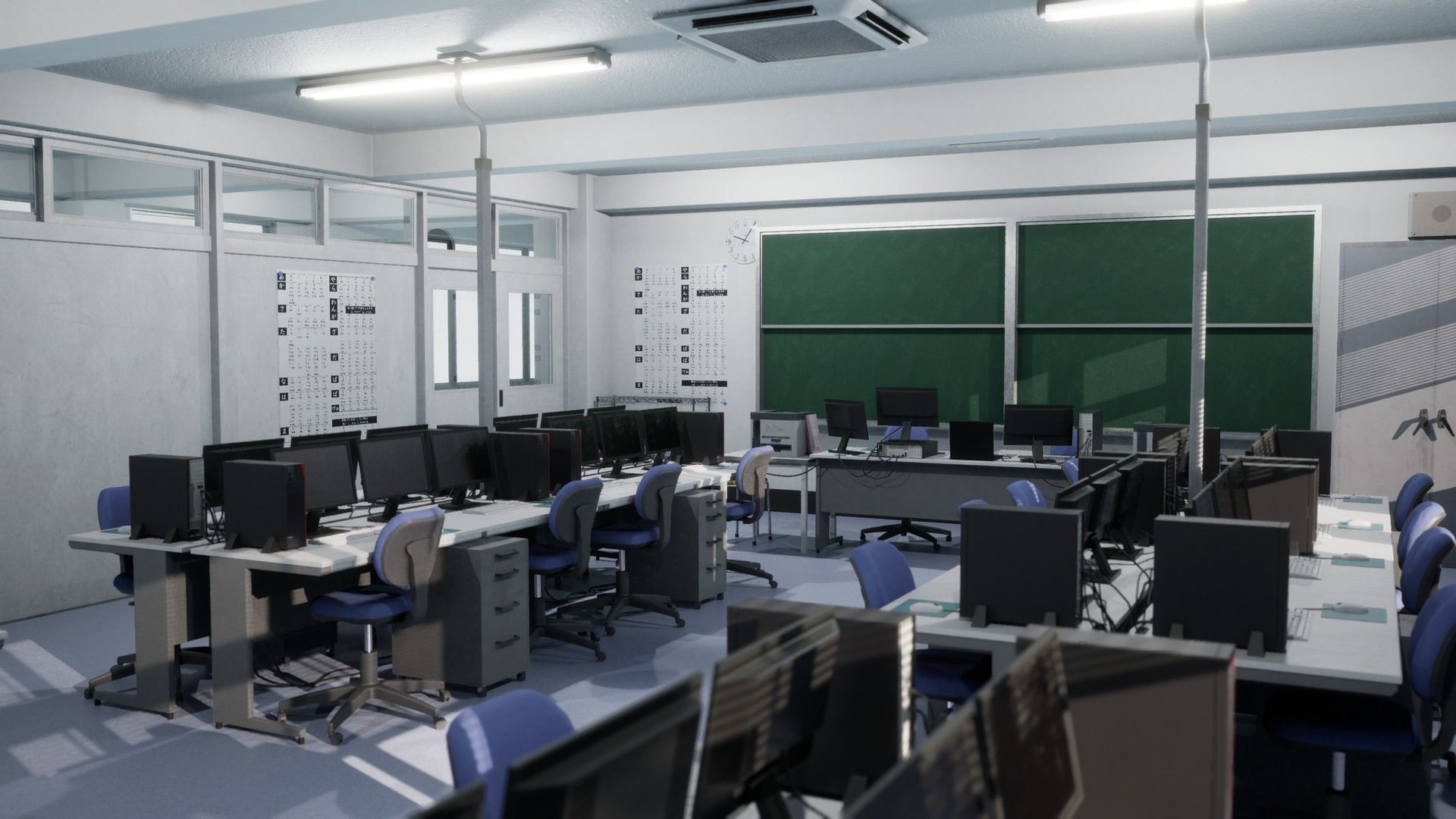 3D model Japanese School Computer Classroom VR / AR / low-poly | CGTrader
