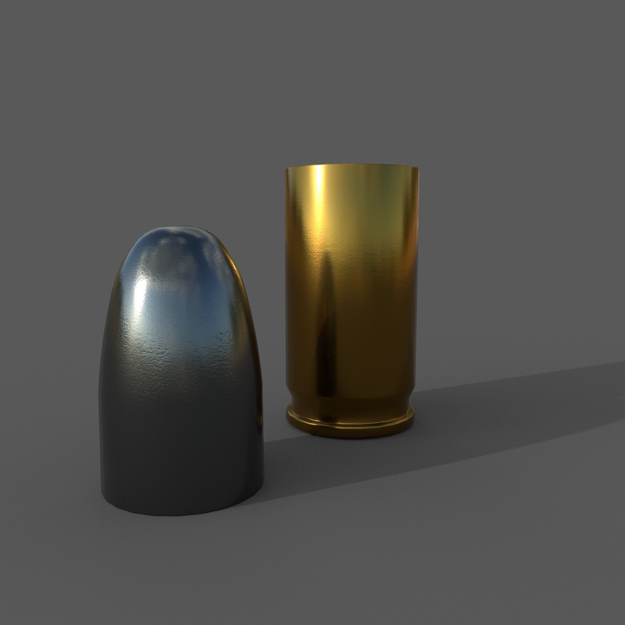 Disassembled cartridge 9 x19 mm 3D model | CGTrader