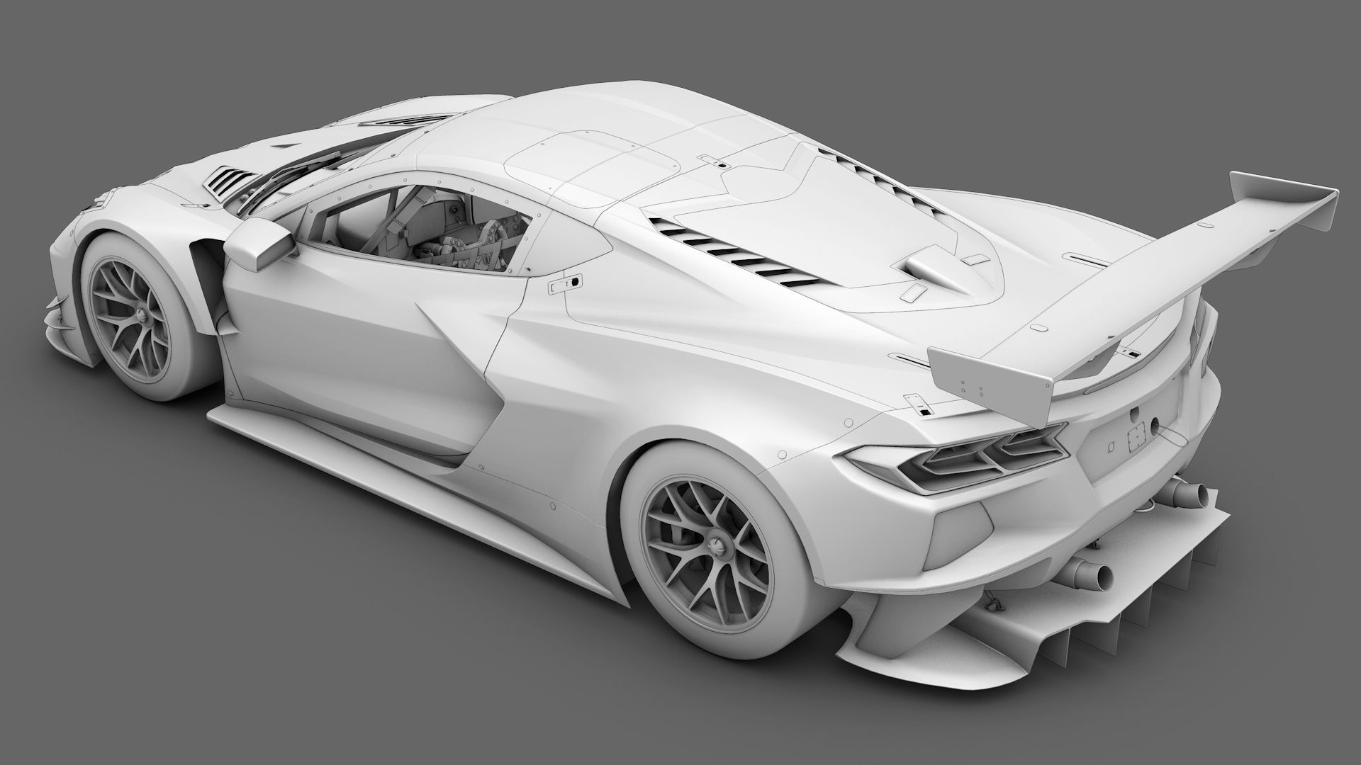 3D model Chevrolet Corvette C8R GT3 GTLM VR / AR / low-poly | CGTrader