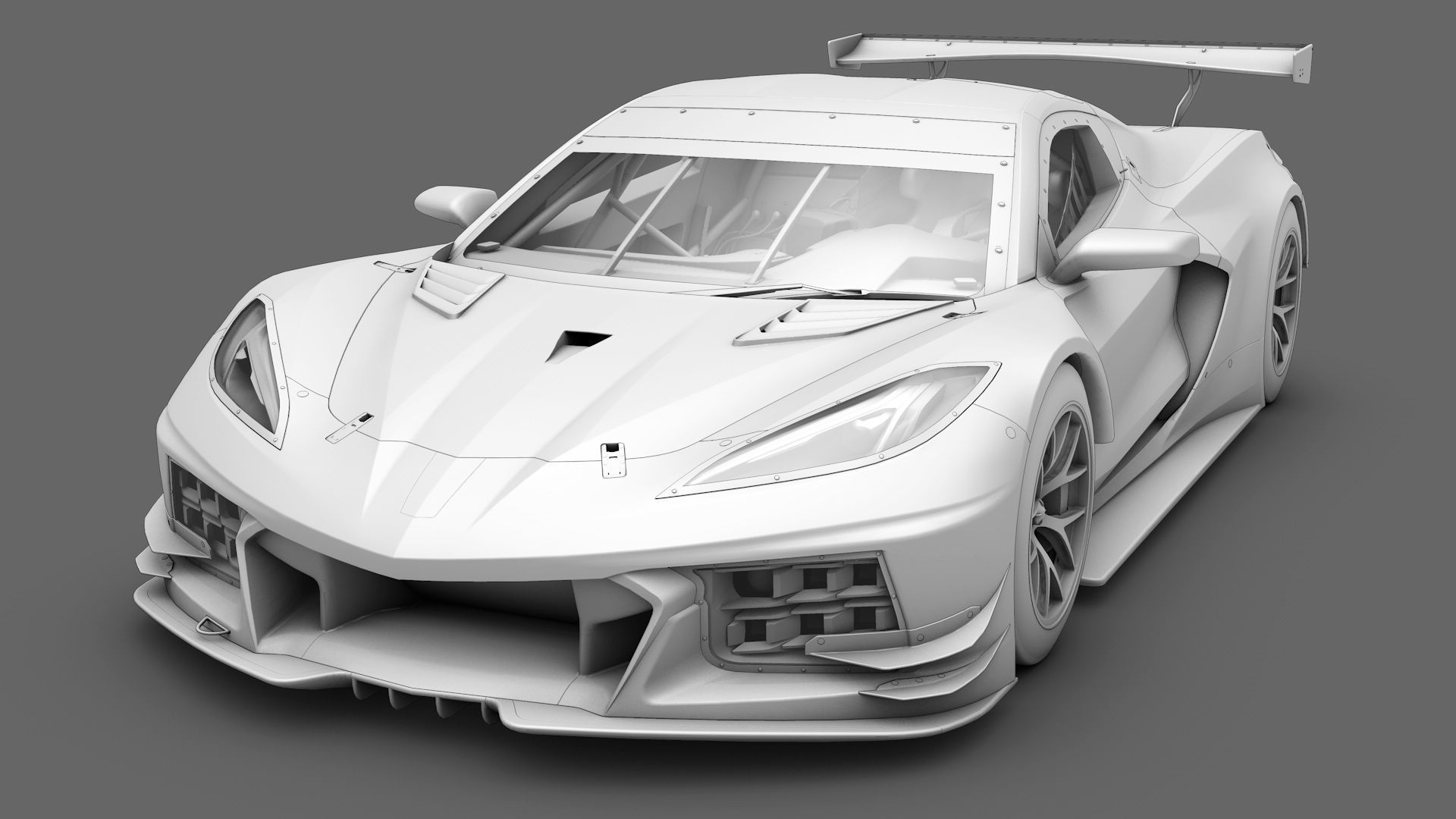 3D model Chevrolet Corvette C8R GT3 GTLM VR / AR / low-poly | CGTrader