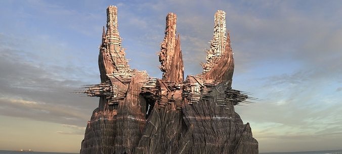 Alien Cliff Shards 2 models 3D model | CGTrader