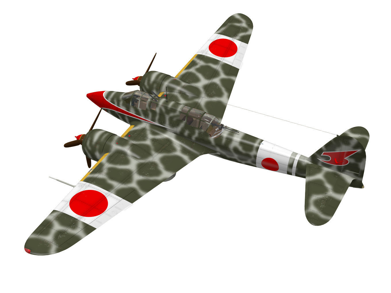 Kawasaki Ki-45 Kai Toryu 3D model | CGTrader
