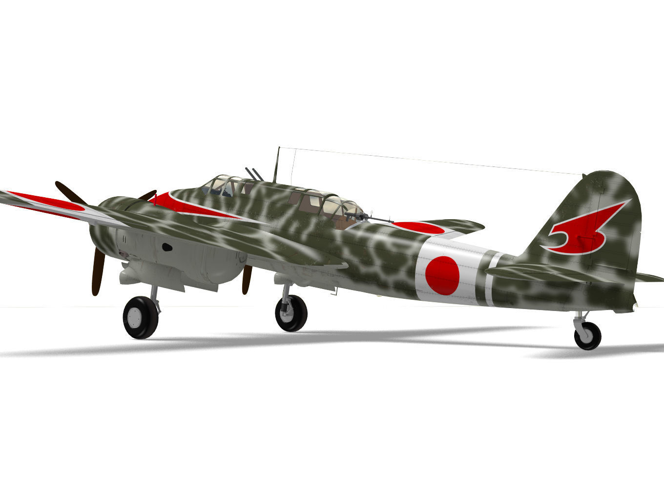 Kawasaki Ki-45 Kai Toryu 3D model | CGTrader