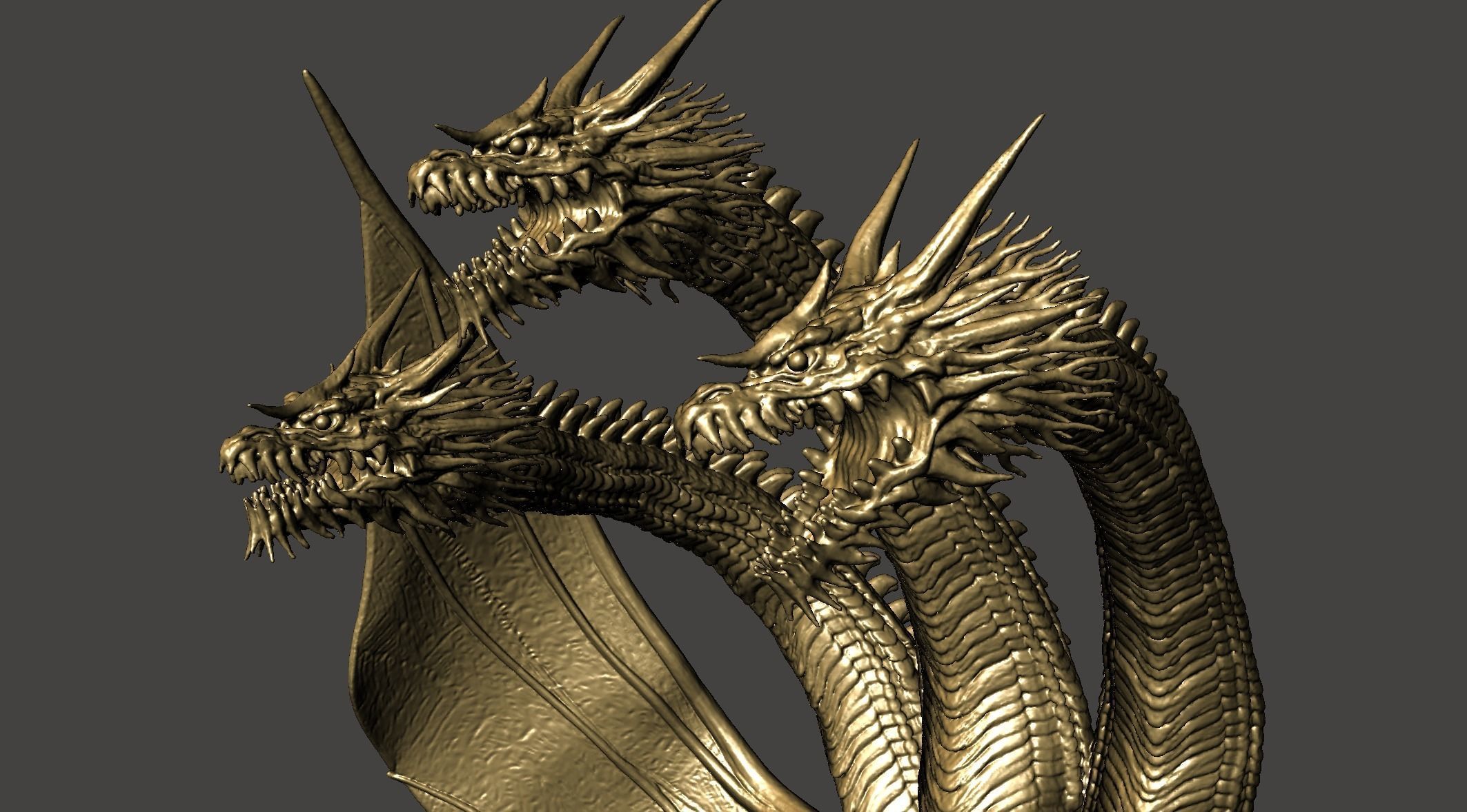 Shin Ghidorah Godzilla vs Evangelion King Kaiju ultra detail STL 3D ...