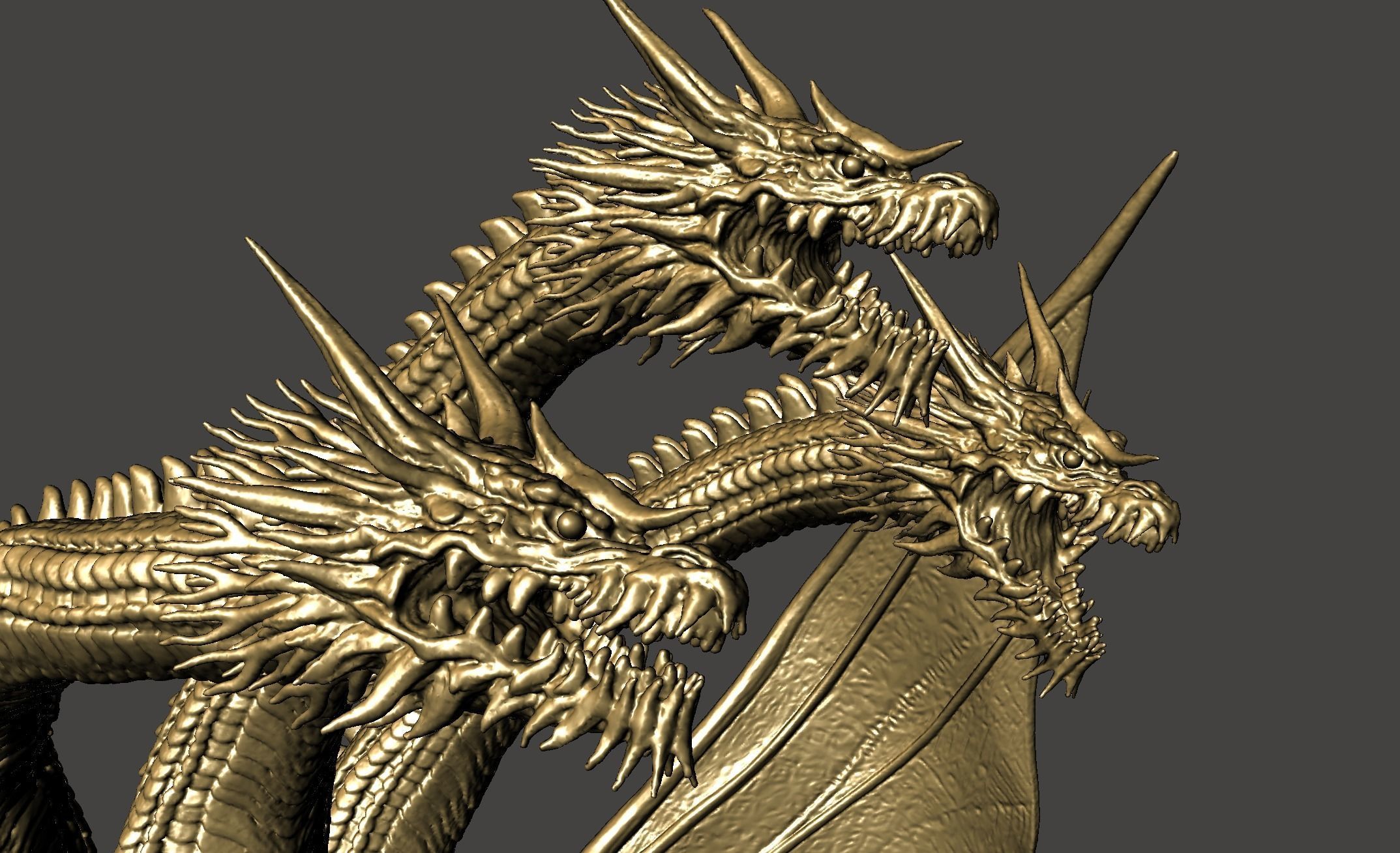 Shin Ghidorah Godzilla vs Evangelion King Kaiju ultra detail STL 3D ...