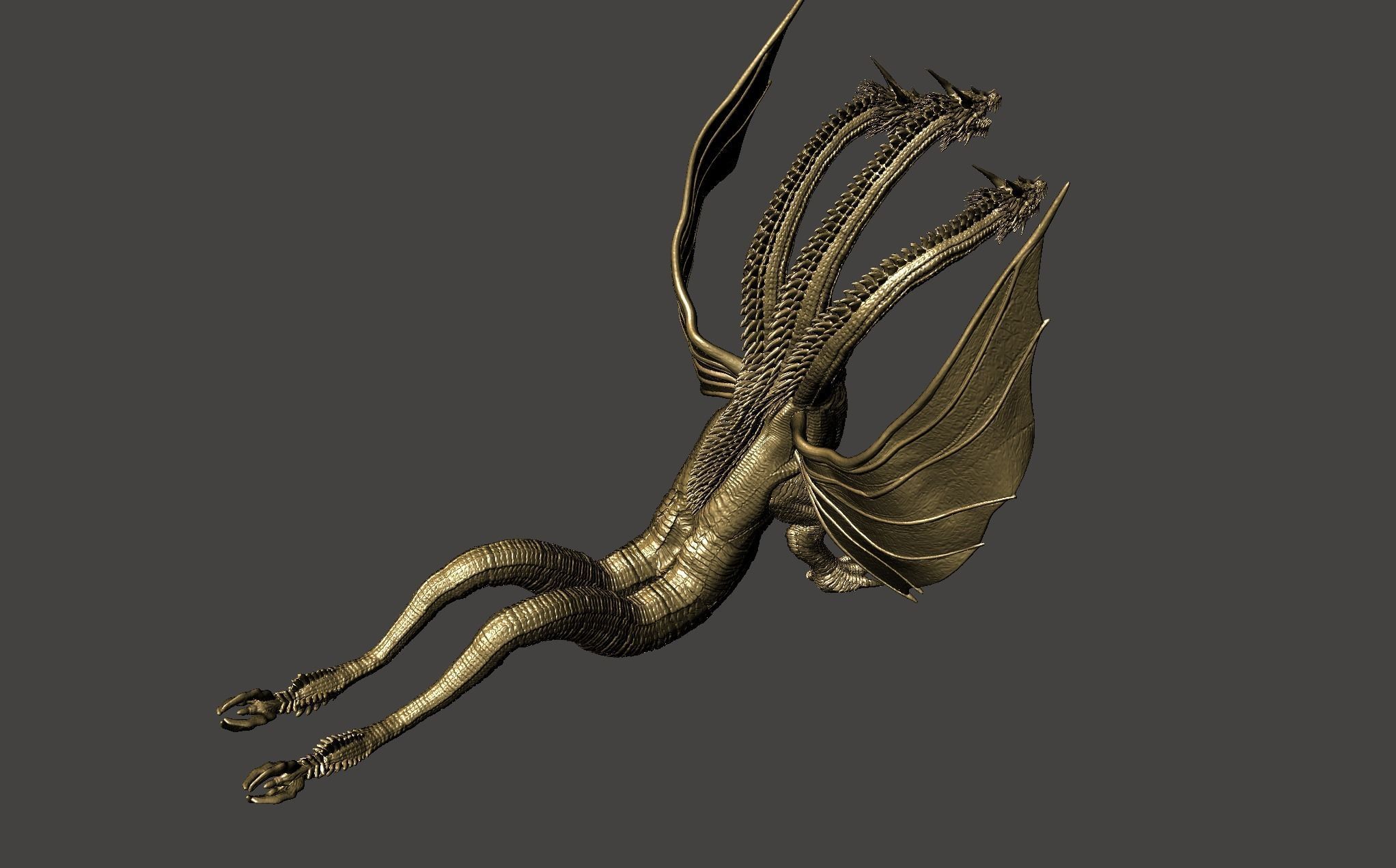 Shin Ghidorah Godzilla vs Evangelion King Kaiju ultra detail STL 3D ...