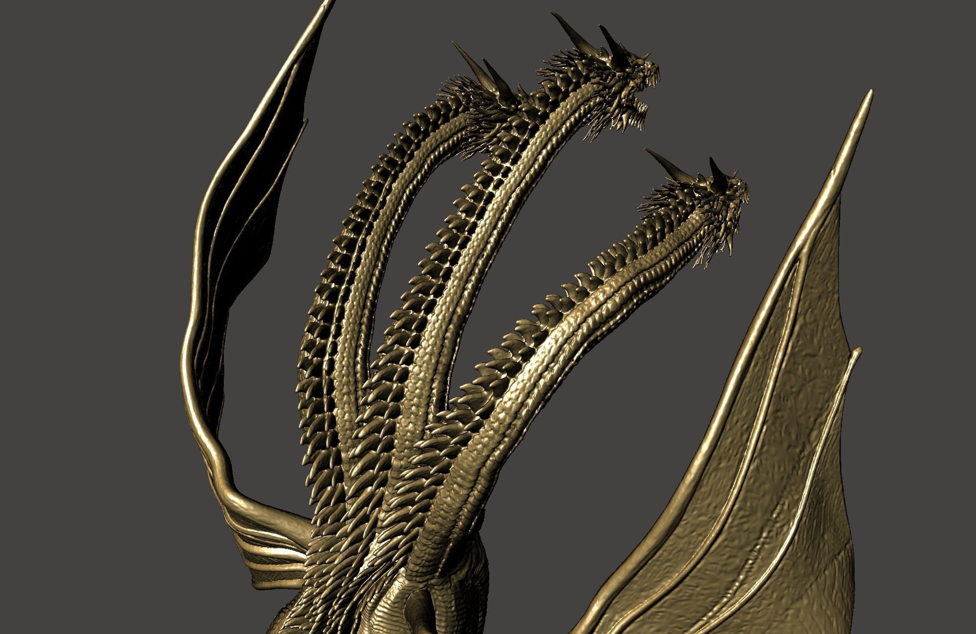 Shin Ghidorah Godzilla vs Evangelion King Kaiju ultra detail STL 3D ...
