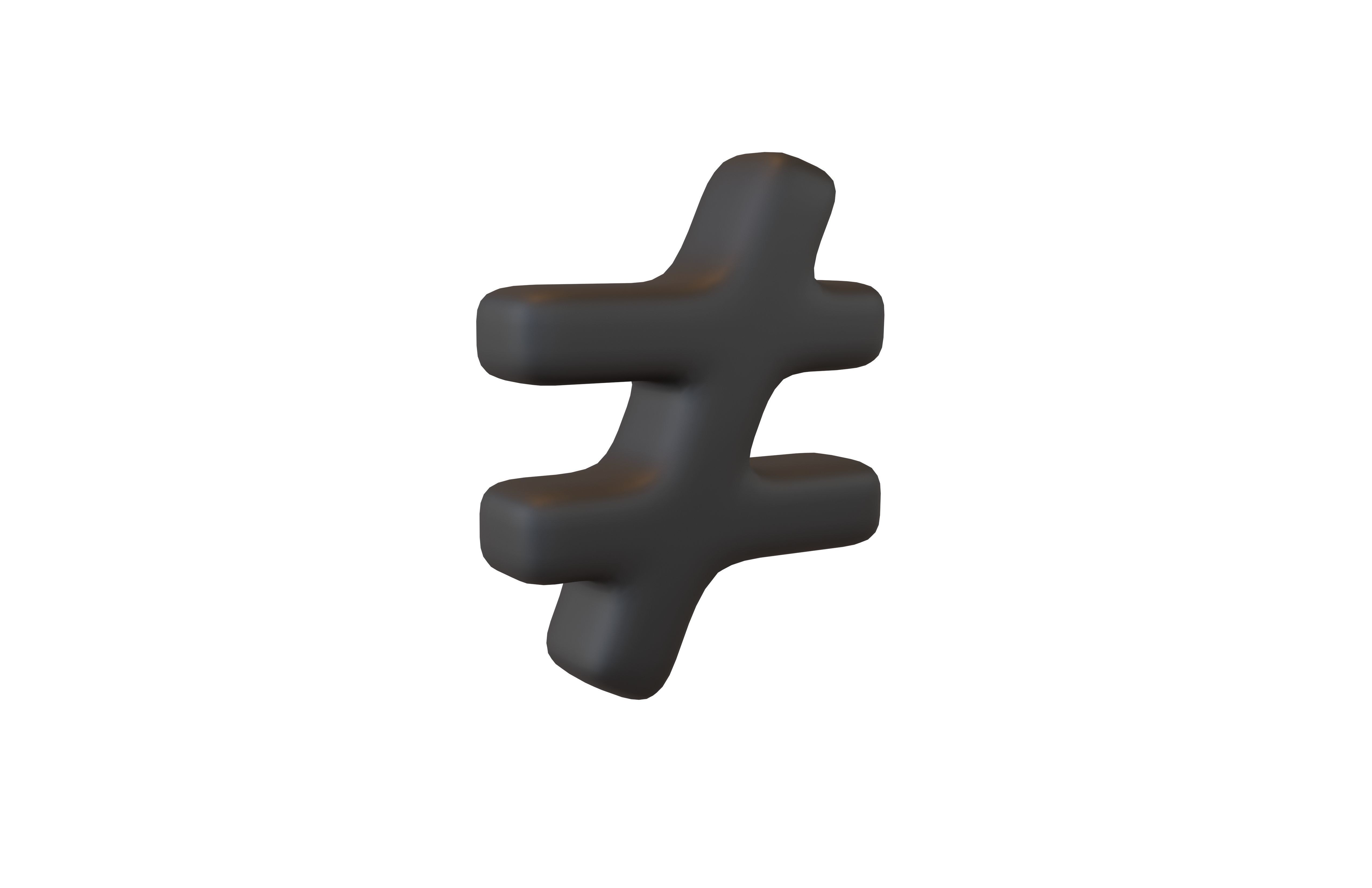 3D model Calculation Not Equal Symbol V1 001 VR / AR / low-poly | CGTrader