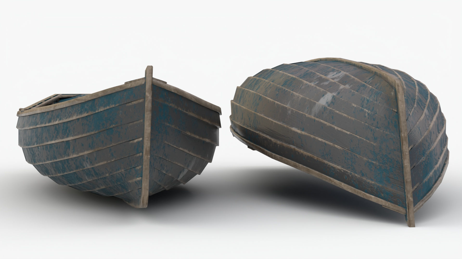 3D model 4K Texture Old Row Painted Boat VR / AR / low-poly | CGTrader