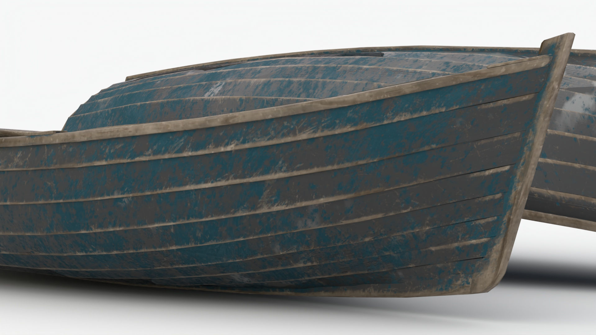 3D model 4K Texture Old Row Painted Boat VR / AR / low-poly | CGTrader