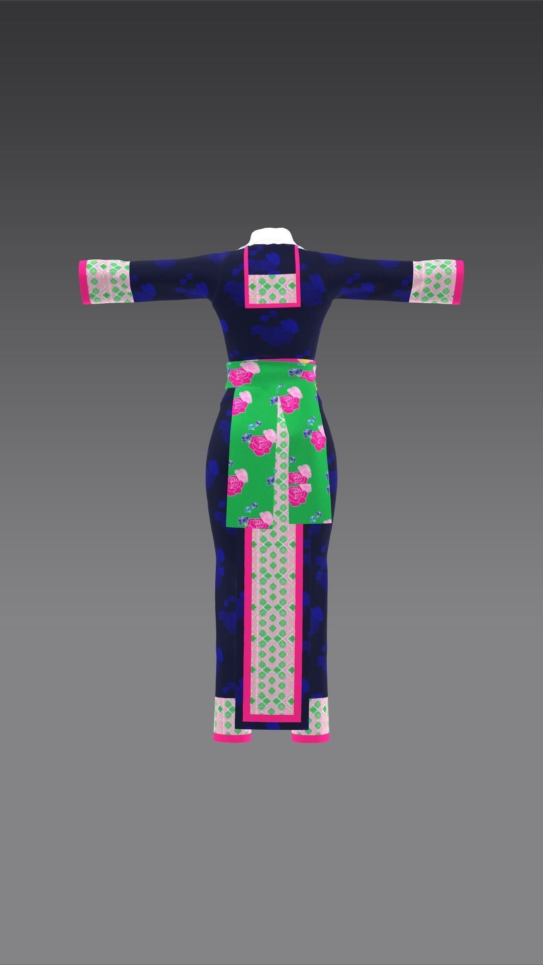Hmong girl pants outfit use for 3d cartoon 3D model | CGTrader
