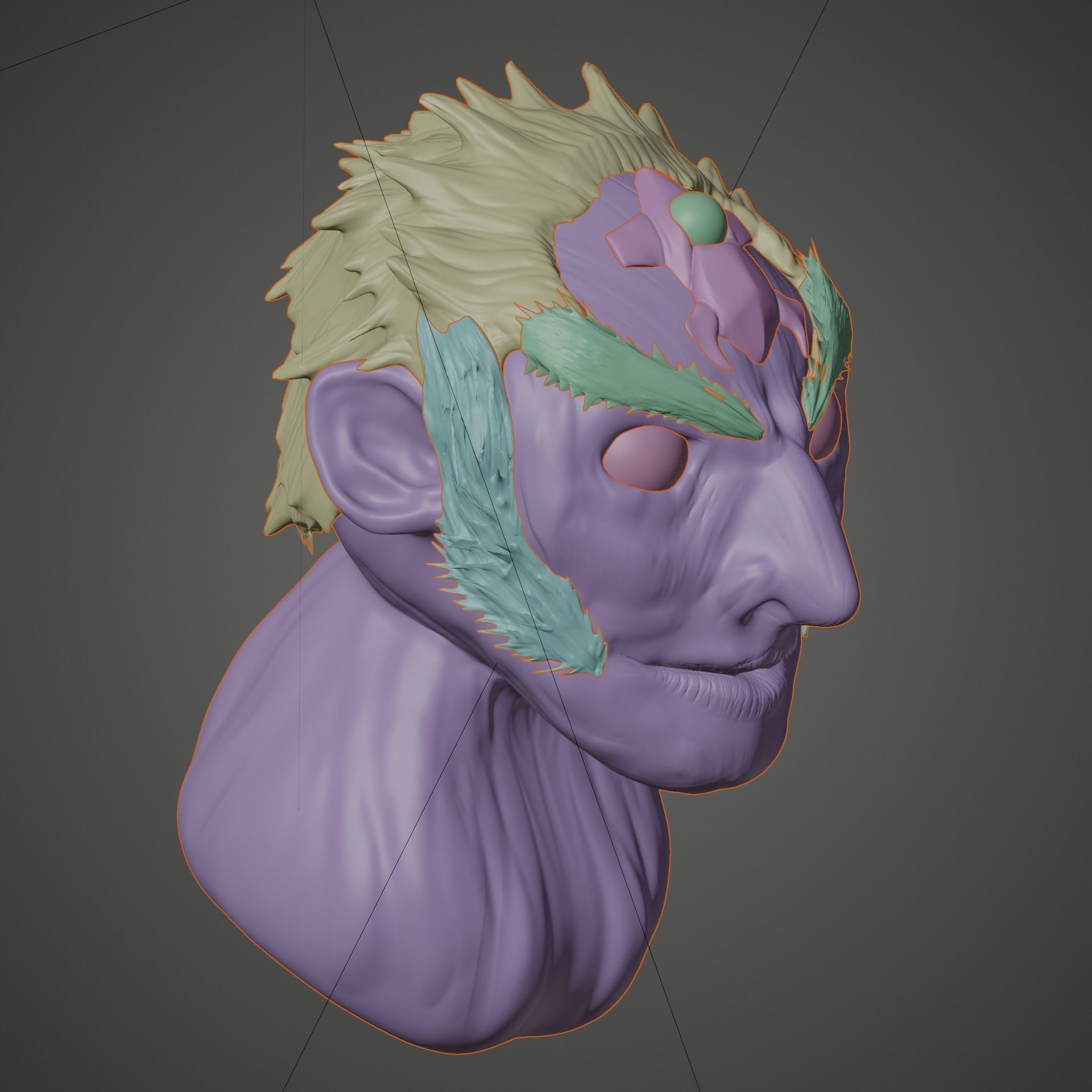 Ganondorf Head Sculpt from The Legend of Zelda Ocarina of Time 3D model ...