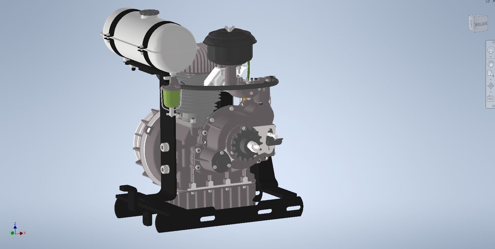 Mini Tractor Engine 3D model | CGTrader