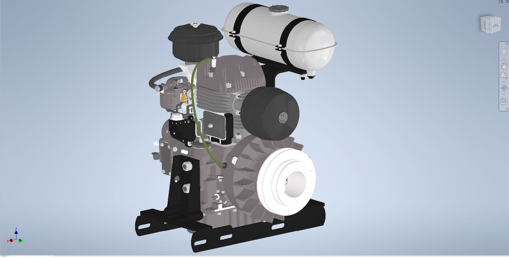 Mini Tractor Engine 3D model | CGTrader