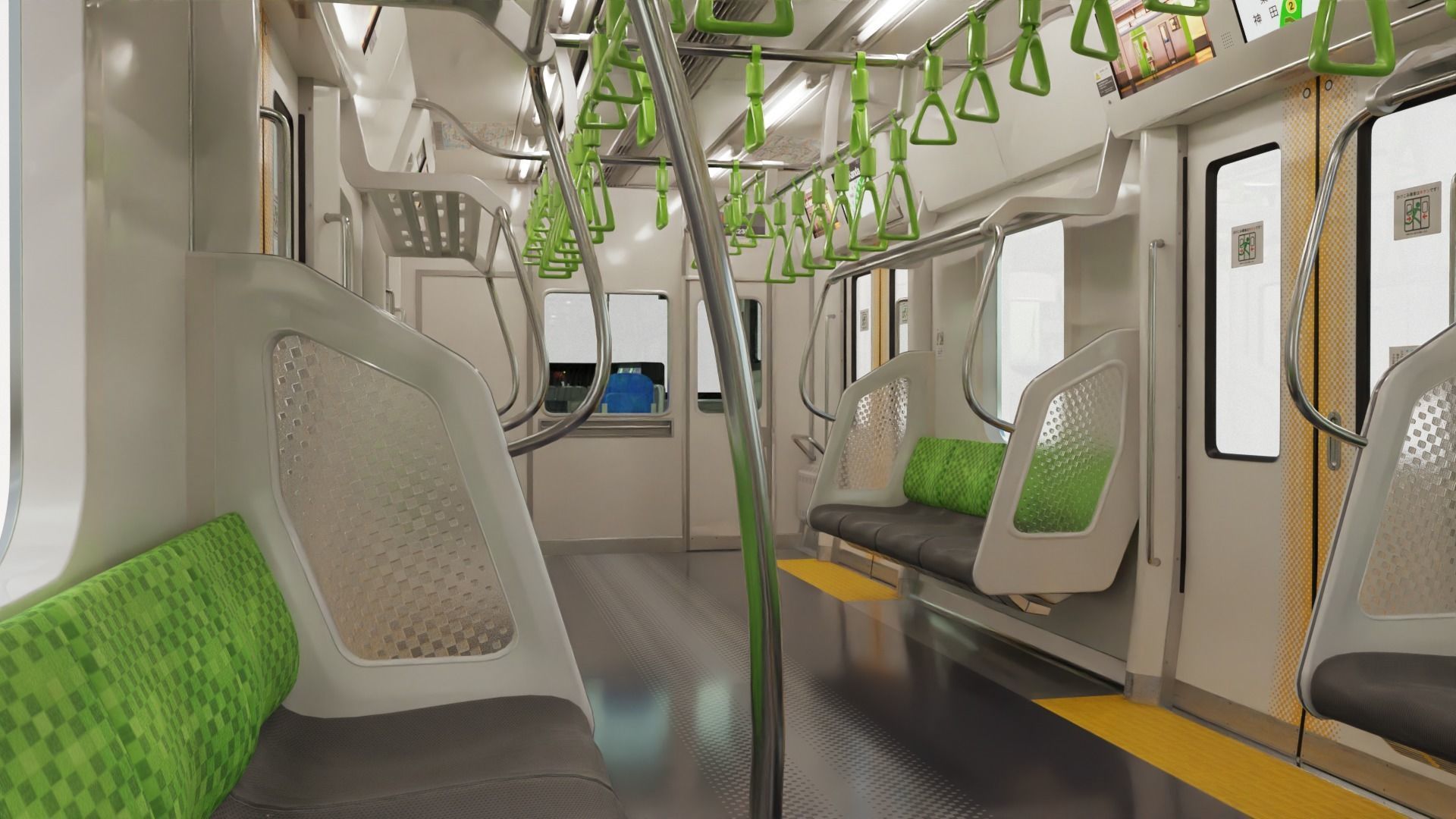 Japanese Train Head Interior Exterior Yamanote Line E235 Rigged 3D model rigged | CGTrader