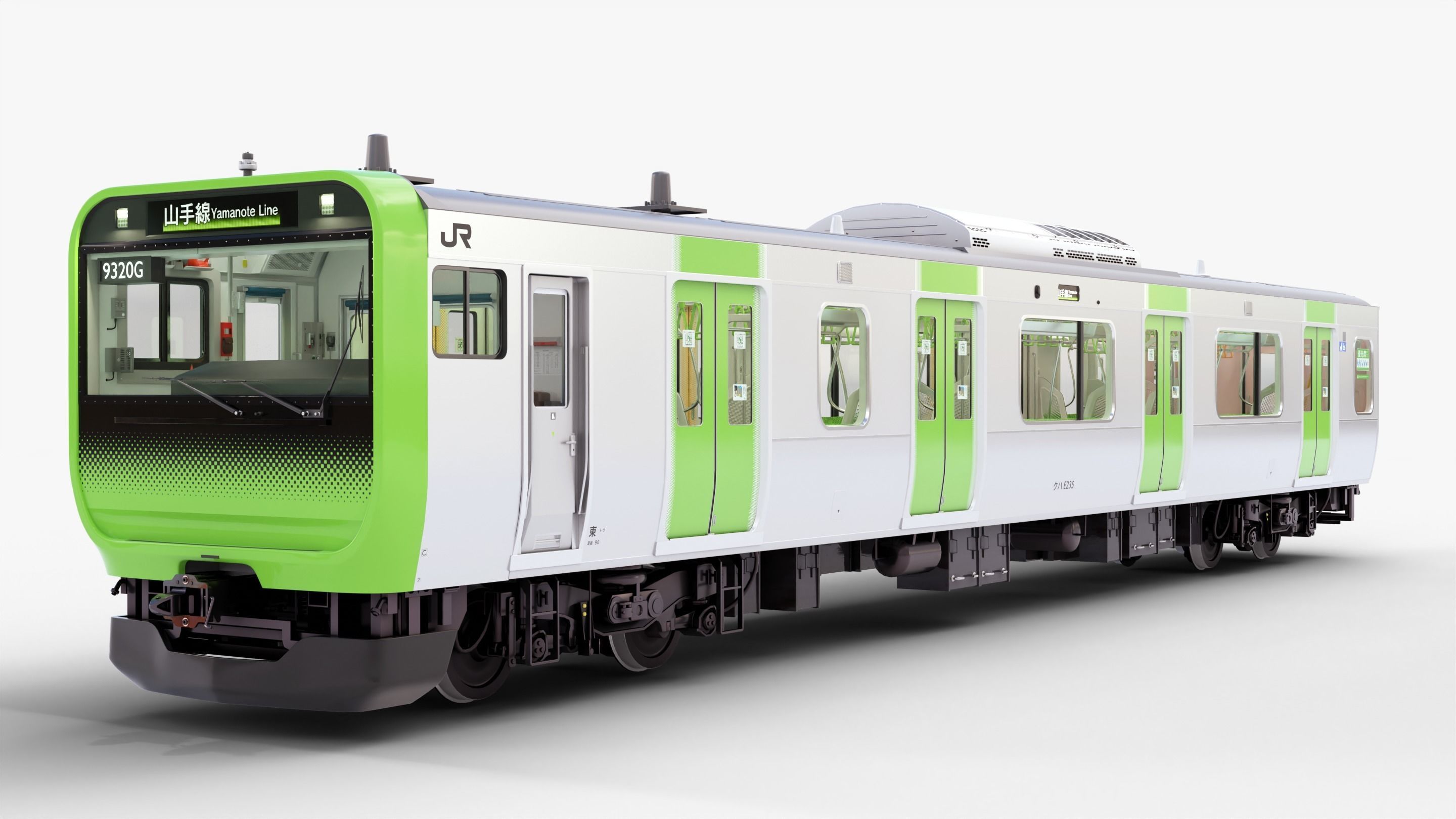Japanese Train Head Interior Exterior Yamanote Line E235 Rigged 3D model rigged | CGTrader