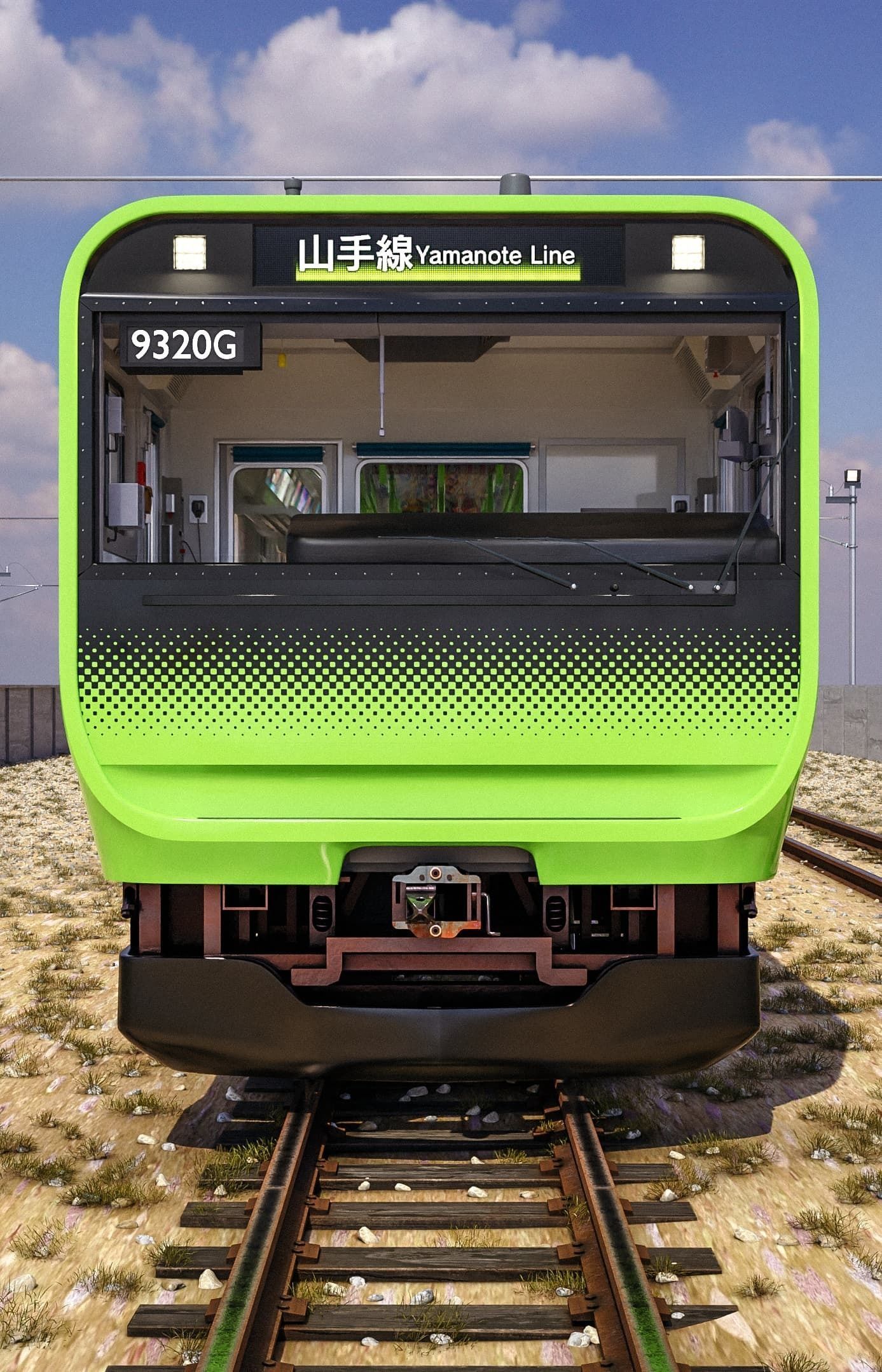 Japanese Train Head Interior Exterior Yamanote Line E235 Rigged 3D model rigged | CGTrader