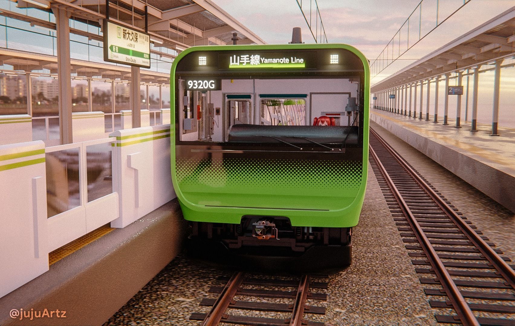 Japanese Train Head Interior Exterior Yamanote Line E235 Rigged 3D model rigged | CGTrader
