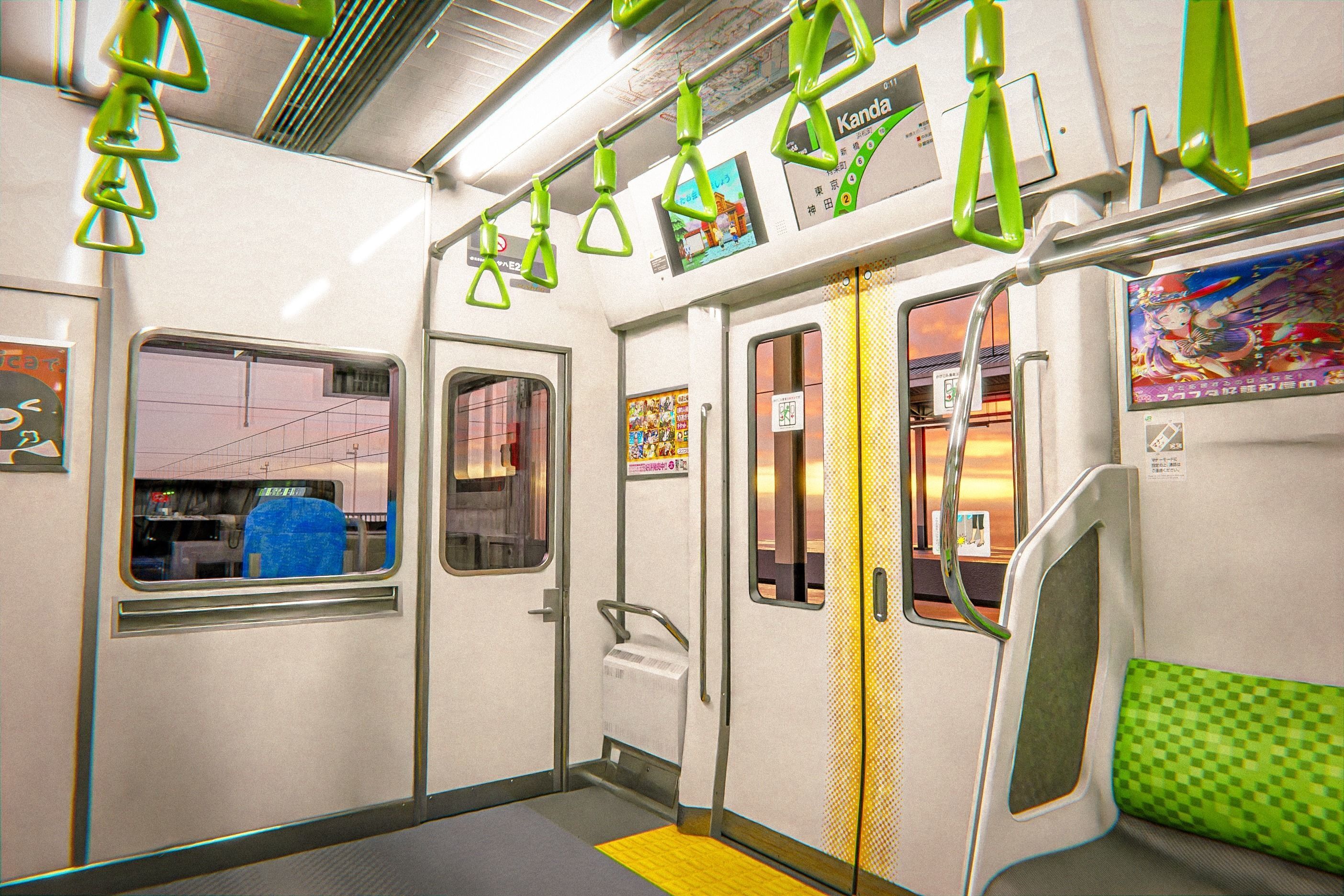 Japanese Train Head Interior Exterior Yamanote Line E235 Rigged 3D model rigged | CGTrader