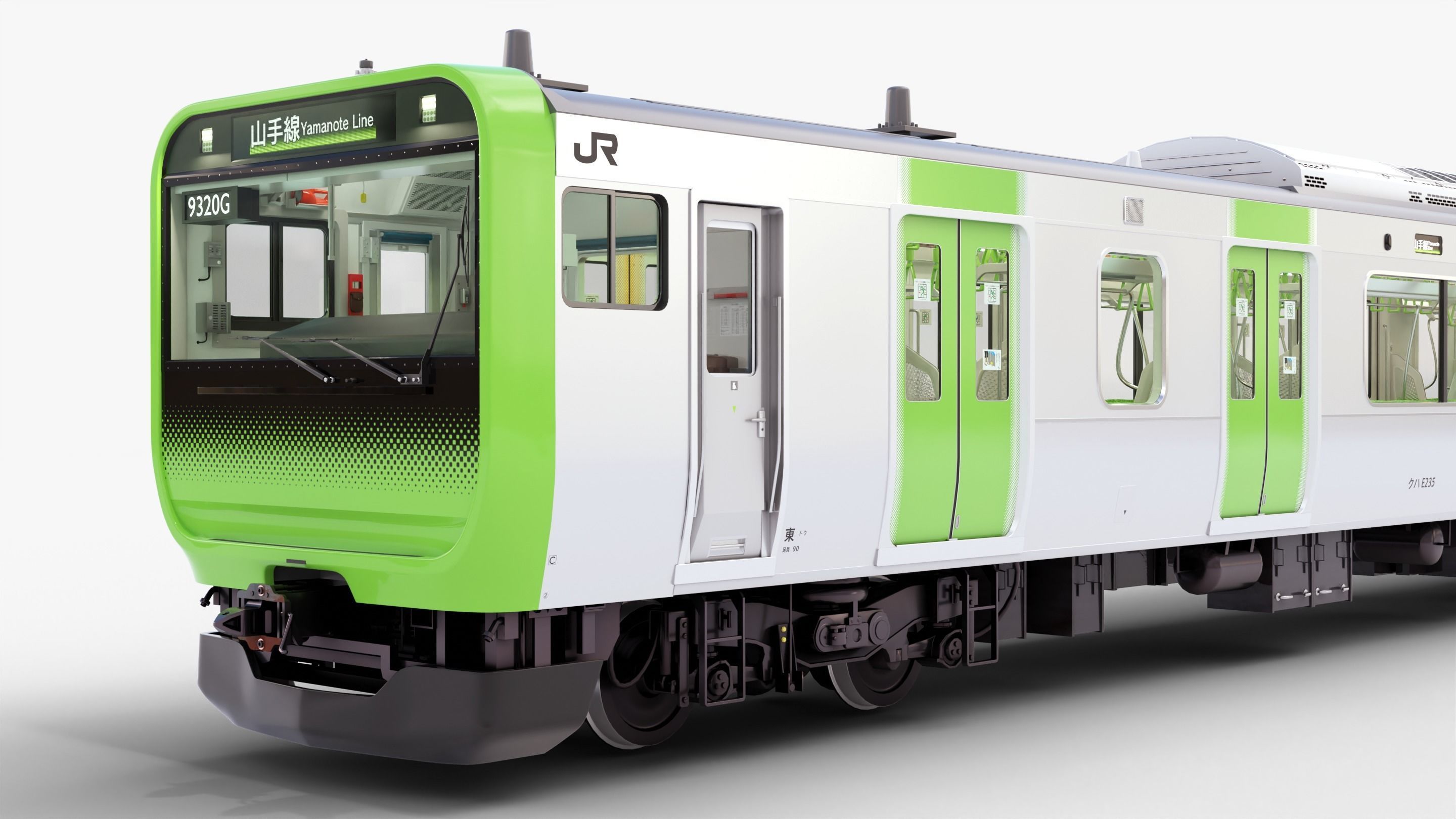 Japanese Train Head Interior Exterior Yamanote Line E235 Rigged 3D model rigged | CGTrader