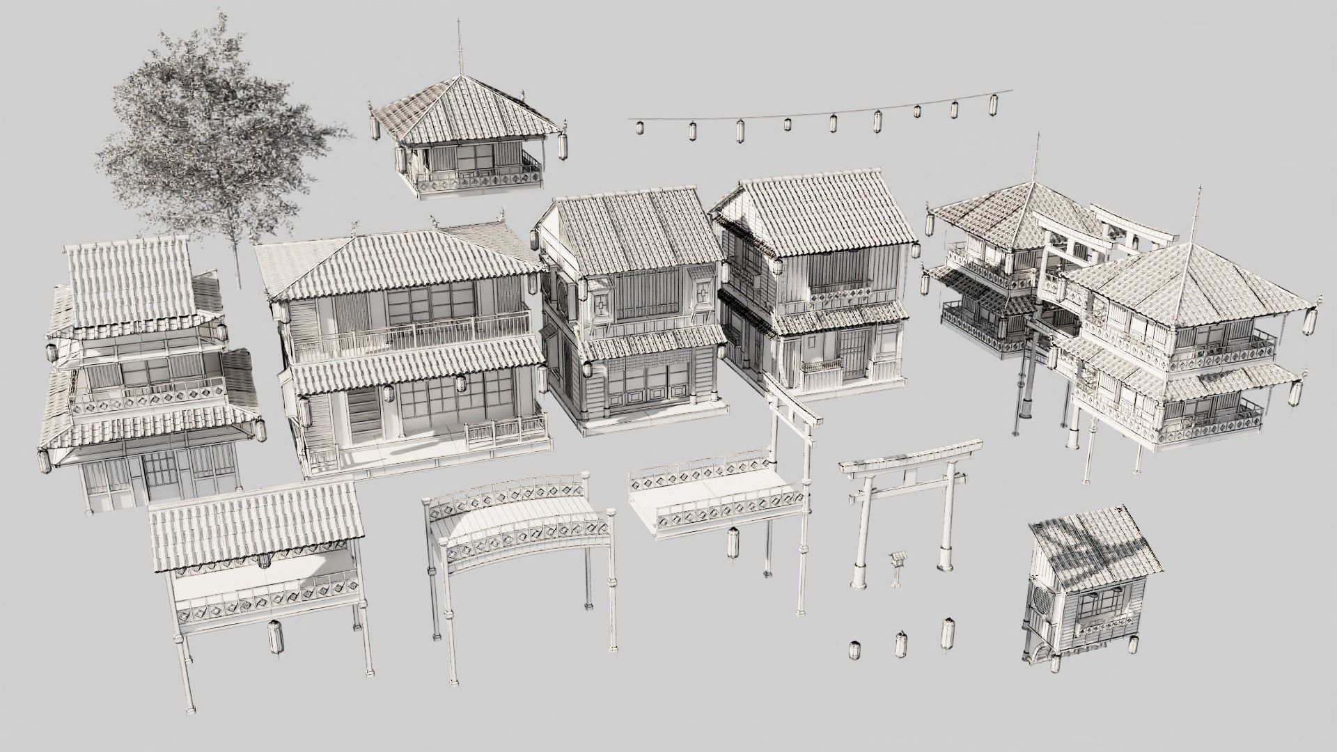 Japanese architecture 3D model | CGTrader