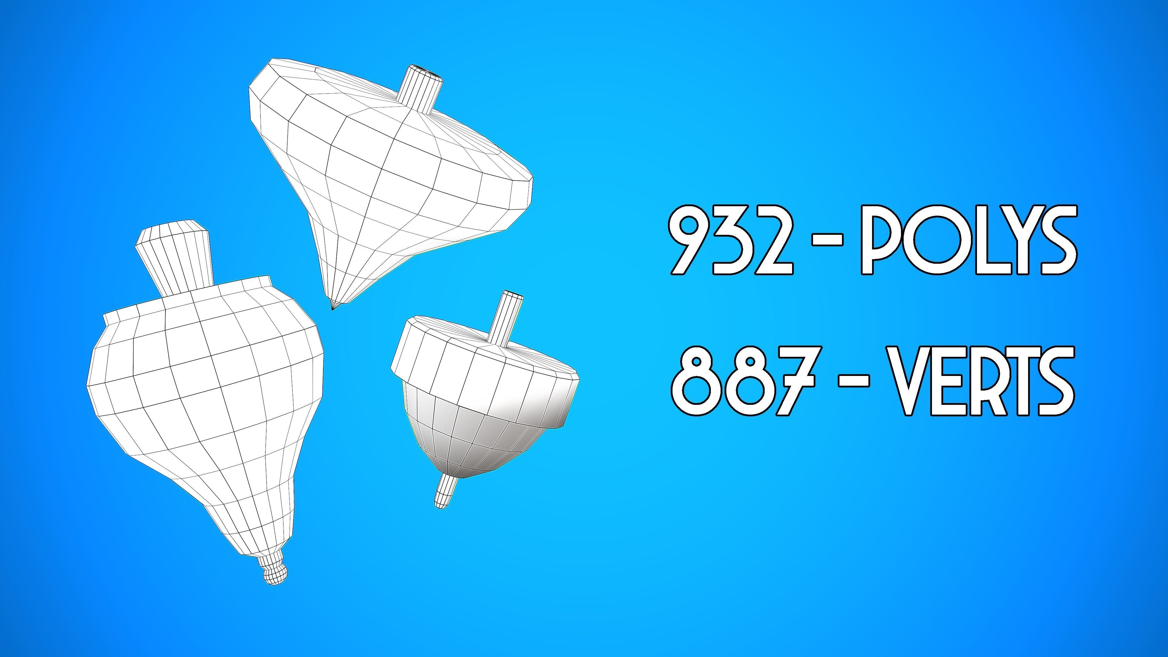 3D model PEG-TOP CARTOON STYLIZED PEONZA VR / AR / low-poly | CGTrader