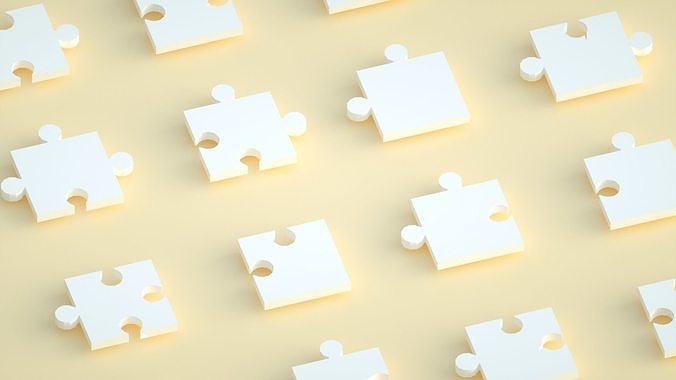 jigsaw puzzle building blocks jigsaw puzzle 3D model | CGTrader