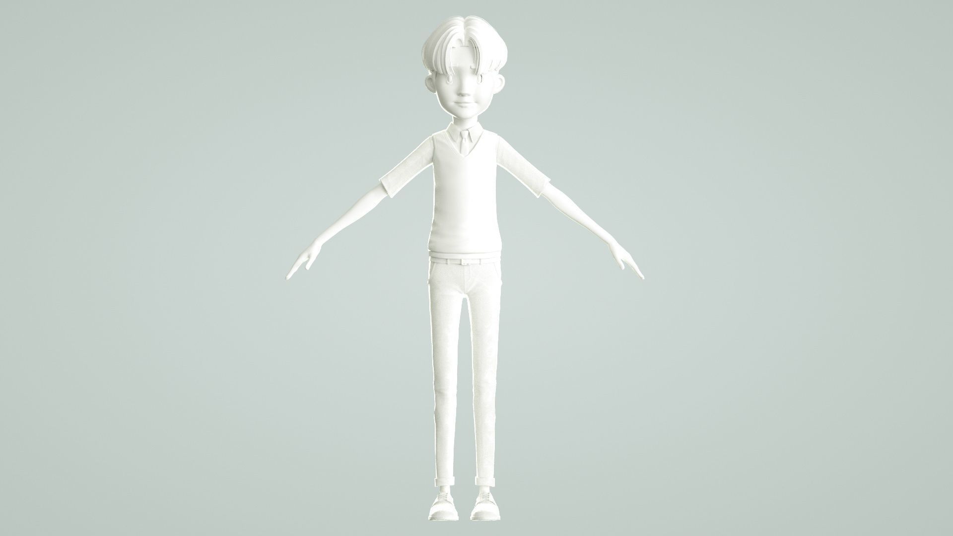 cartoon boy man student kid 3D model | CGTrader