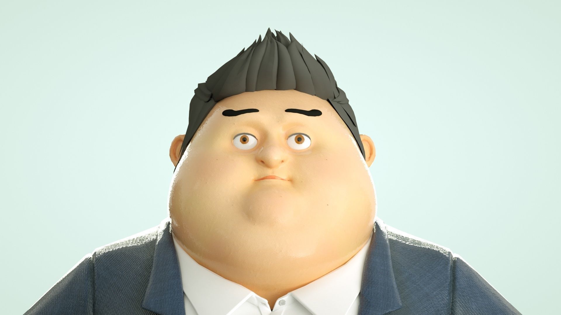 cartoon fat boss boss 3D model | CGTrader