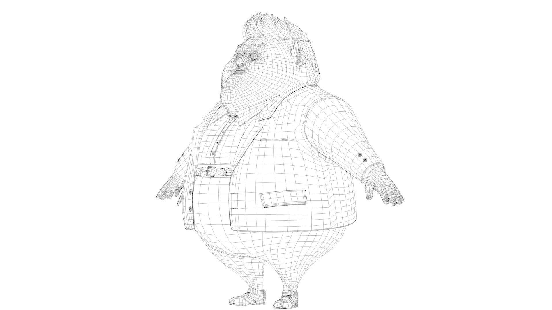 cartoon fat boss boss 3D model | CGTrader