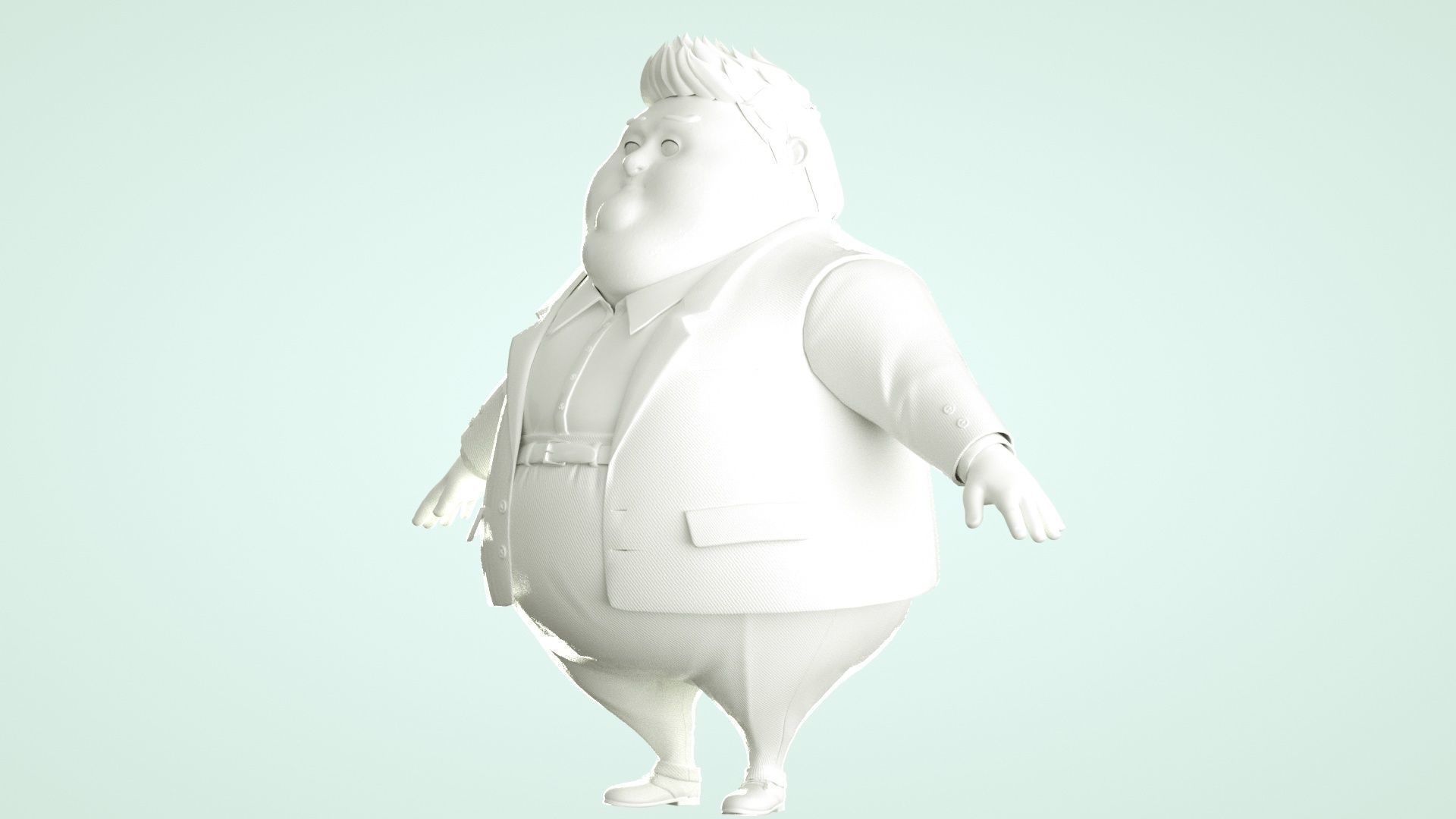 cartoon fat boss boss 3D model | CGTrader