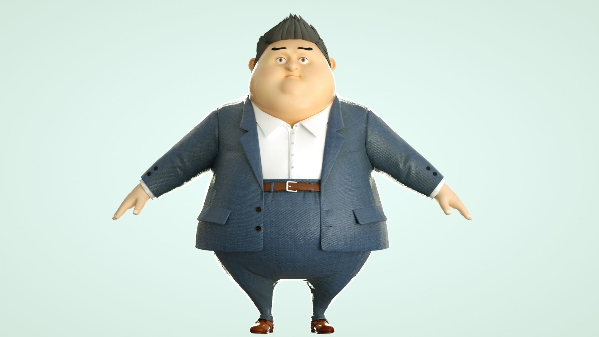 cartoon fat boss boss 3D model | CGTrader