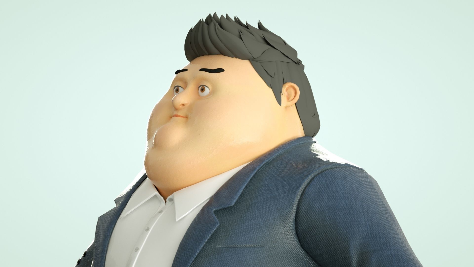 cartoon fat boss boss 3D model | CGTrader