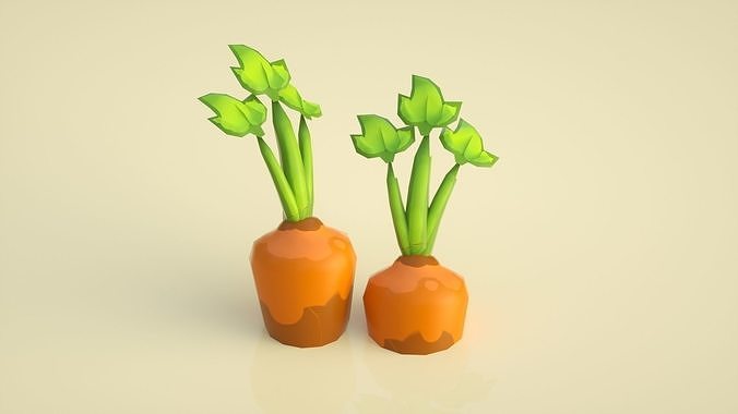cartoon carrot 3D model | CGTrader