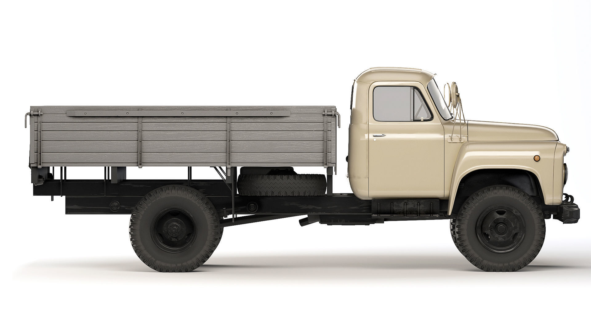 GAZ 53 flatbed body 1961 3D model | CGTrader