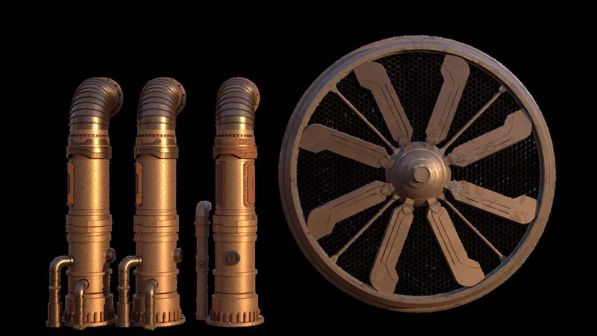 Industrial parts 3D model | CGTrader