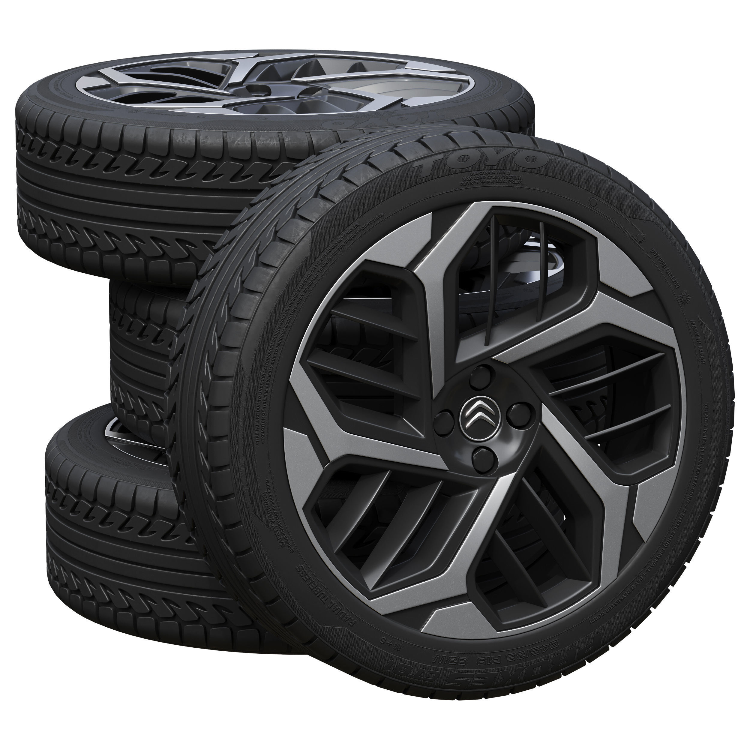 Citroen wheels 3D model | CGTrader