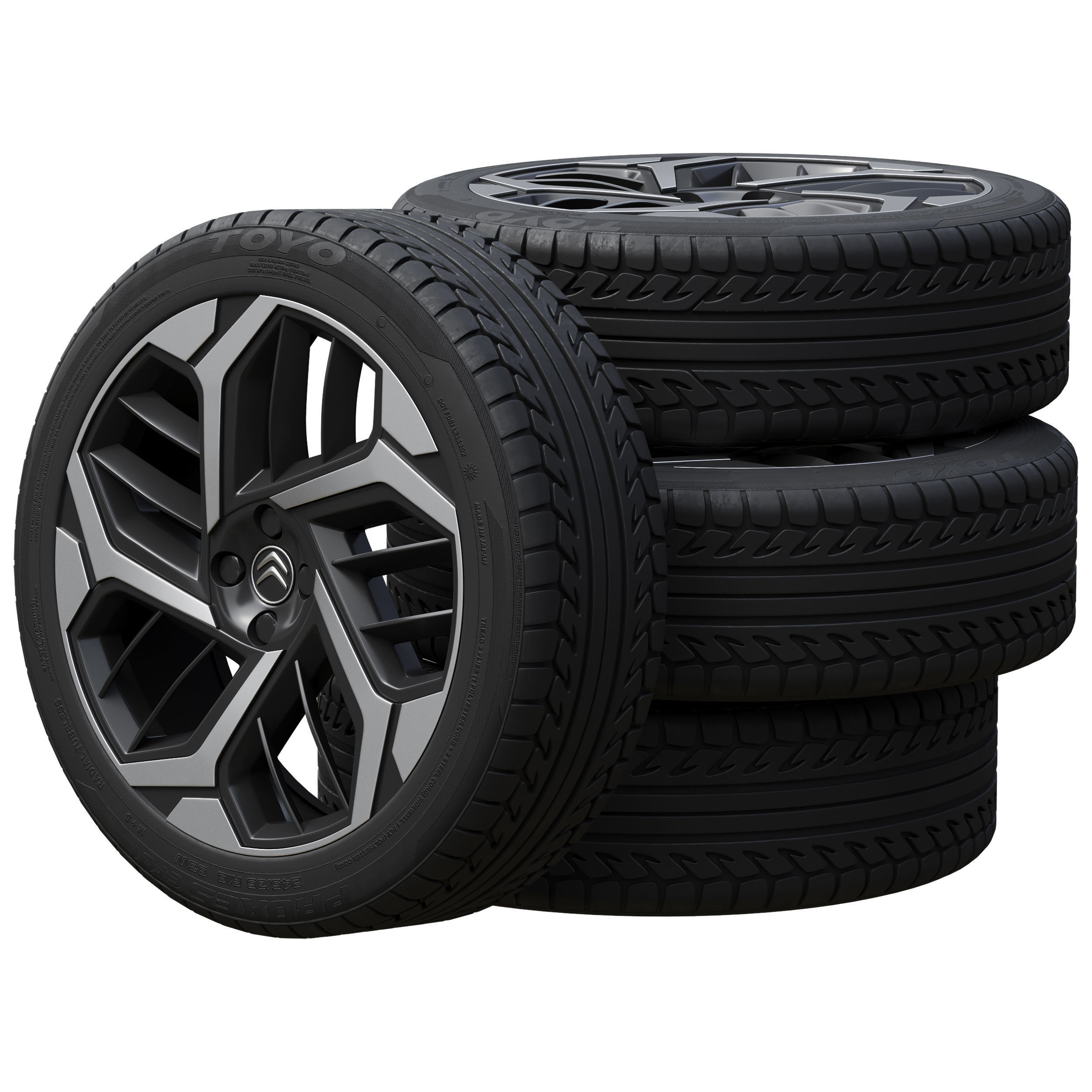 Citroen wheels 3D model | CGTrader